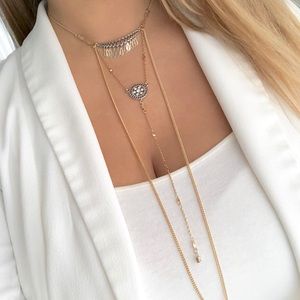 Express | Jewelry | Express Mixed Metals Layered Statement Necklace ...